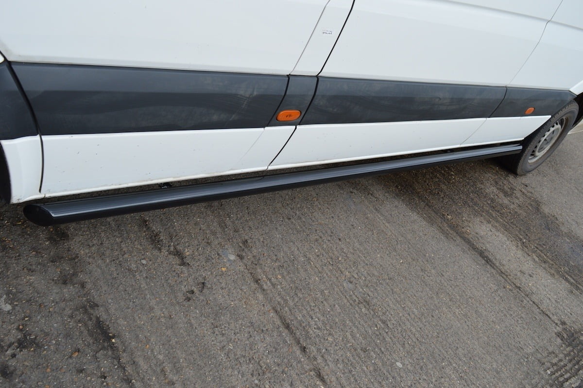 Sprinter/Crafter Gloss Black Streamline Sidebars (LWB/XLWB L3/L4 ...
