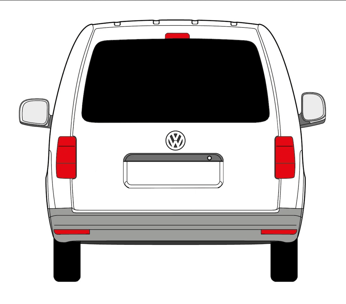 VW Caddy Maxi Tailgate Window in Privacy Tint – Wholesale Van Accessories