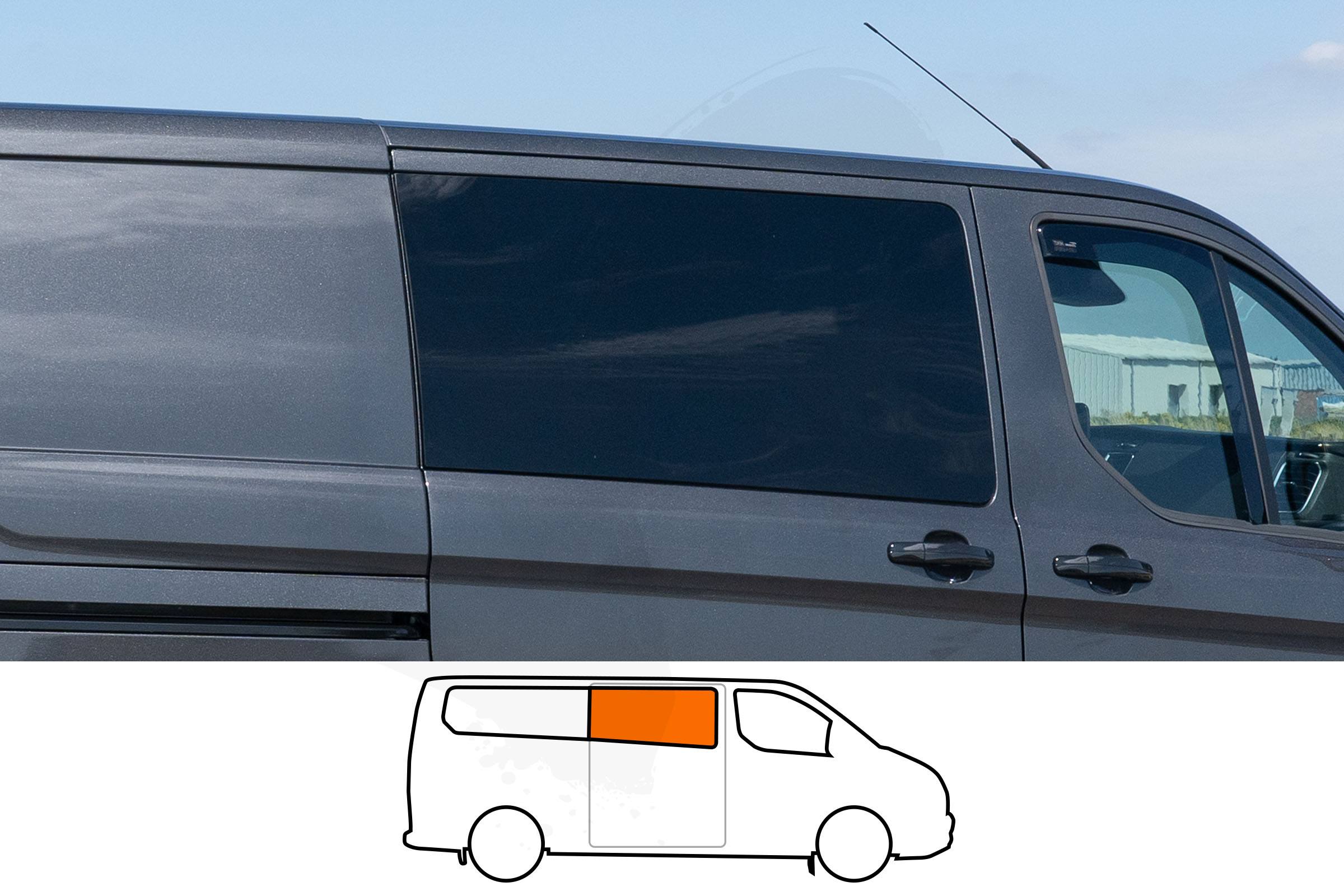 Ford Transit Custom O/S Front Fixed Window For Sliding Door In Privacy ...
